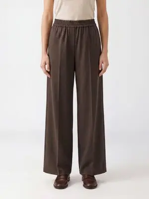 Brunello Cucinelli High-waisted Wide-leg Stretch Wool Blend Trousers