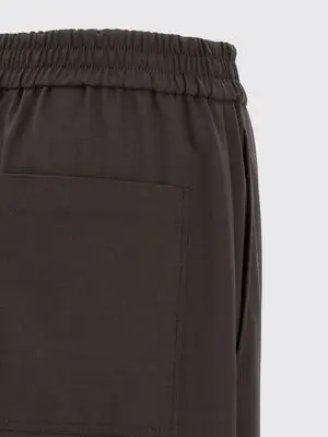 Brunello Cucinelli High-waisted Wide-leg Stretch Wool Blend Trousers