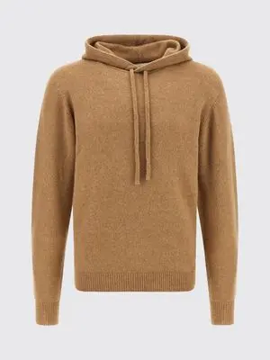 ROBERTO COLLINA Merino Wool Hoodie - Beige