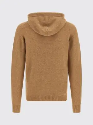 ROBERTO COLLINA Merino Wool Hoodie - Beige