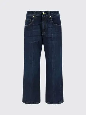 Brunello Cucinelli High-waisted Cropped Cotton Denim Jeans With Monili Detail