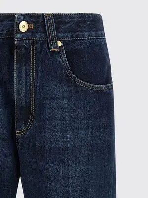 Brunello Cucinelli High-waisted Cropped Cotton Denim Jeans With Monili Detail