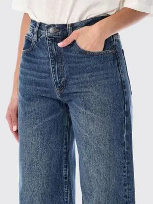 FRAME The Bow High-waisted Wide-leg Jeans In Cotton Denim - Blue
