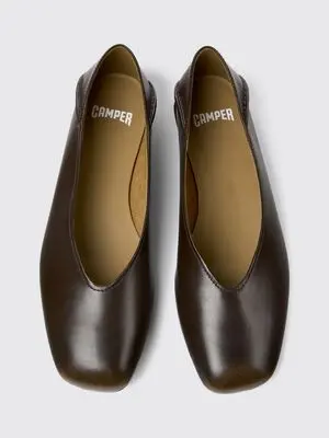 Camper Casi Myra Smooth Calfskin Leather Round-toe Ballet Flats