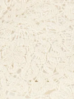 SEMICOUTURE Long-sleeve Lace Turtleneck Top - Beige