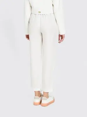 TWINSET Linen Blend Slim Fit Trousers