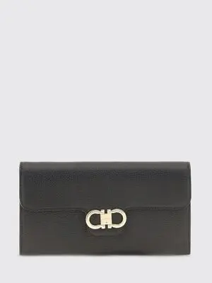 FERRAGAMO Gancini Calfskin Wallet On Chain With Chain Strap