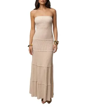 JLUXLABEL Vienna Strapless Maxi Dress - Cream