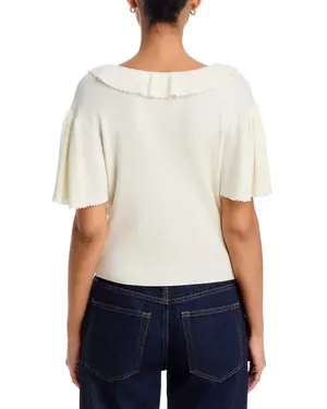 Paige Inaya Merino Wool & Cotton Top - Ivory