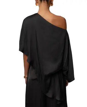 JLUXLABEL Brisa One Shoulder Top - Black