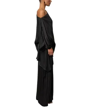 JLUXLABEL Brisa One Shoulder Top - Black