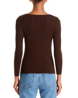 Paige Ginnette Ribbed Henley Top