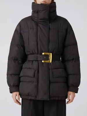 Balmain Puffer Jacket With Belt Detail