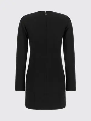 ROTATE BY BIRGER CHRISTENSEN Flower-appliqué Long-sleeved Crêpe Mini Sheath Dress