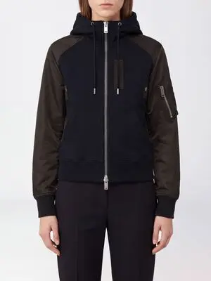 Sacai Zip-up Hooded Bomber Jacket - Navy