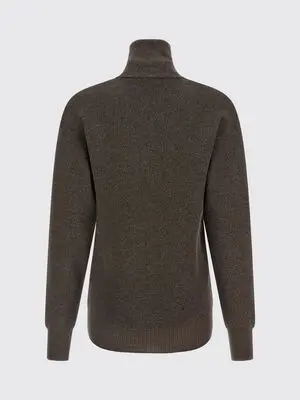 LEMAIRE Wool High-neck Cardigan - Earth