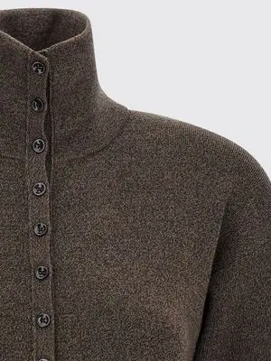 LEMAIRE Wool High-neck Cardigan - Earth