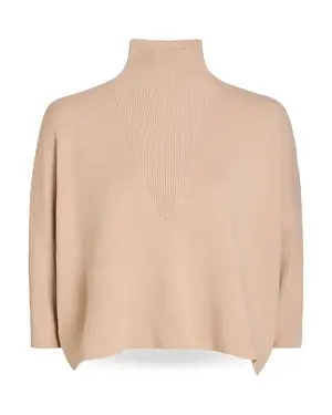 MARIE OLIVER Claudie Mock Neck Crop Top