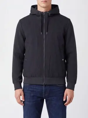 Herno Hooded Zip-up Cotton-blend Cardigan