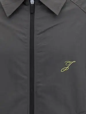 Jacquemus Nylon Shirt Jacket With Zip Closure And Embroidered Logo