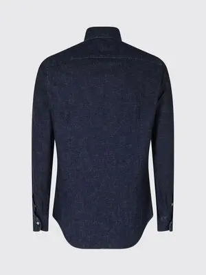 Eleventy Slim Fit Long-sleeved Cotton Shirt With French Collar