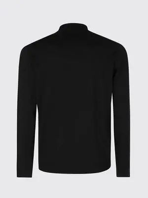 ROBERTO COLLINA Long-sleeved Merino Wool Crew-neck Jumper - Black
