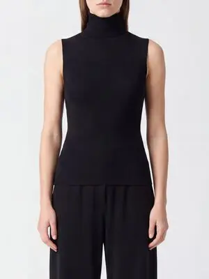 Extreme Cashmere Ribbed Turtleneck Sleeveless Top