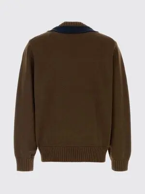 Sacai Ribbed Knit Sweater With Tie Detail