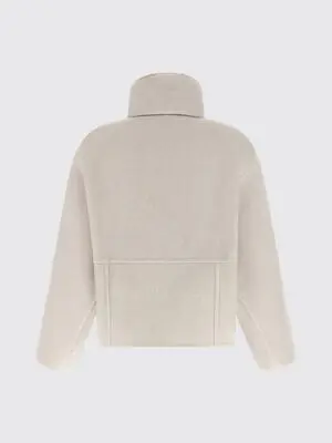 Brunello Cucinelli Wool And Cashmere Short Coat With High Neck And Monili Embroidery