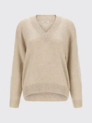 Brunello Cucinelli Sequin-embellished V-neck Cashmere And Silk Jumper