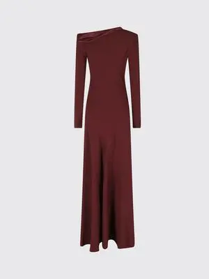 Alberta Ferretti One-shoulder Midi Dress With Slit - Red