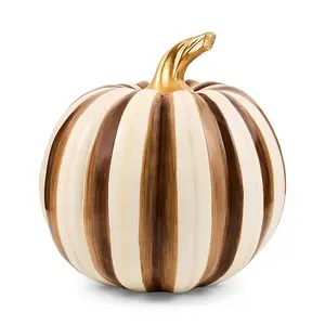 MACKENZIE-CHILDS Chocolate Stripe Medium Pumpkin - Multi