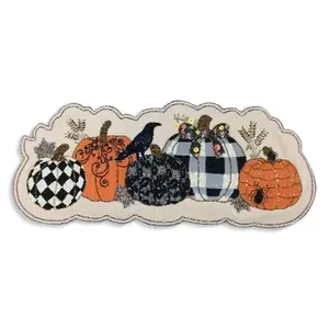 MACKENZIE-CHILDS Pumpkin And Crow Table Runner