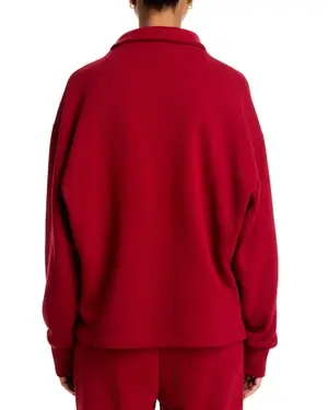 Rag & Bone Rb X Bloom Vintage Terry Half Zip Sweatshirt - Bordeaux