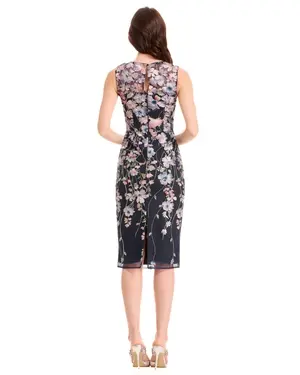 Dress The Population Claudette Dress - Navy Multi
