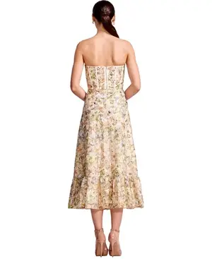 Dress The Population Carina Embroidered Dress - Ivory Multi