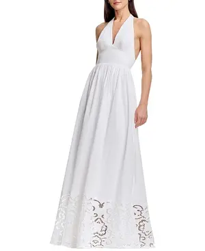 Dress The Population Nessie Halter Plunge Gown