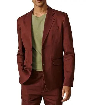 Aubin Pasmore Tailored Linen Blend Blazer - Brown