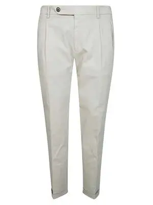 BERWICH Stretch Cotton Tailored Trousers - Beige
