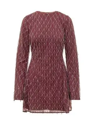 ROTATE BY BIRGER CHRISTENSEN Sequin Embellished Mini Dress - Winetasting