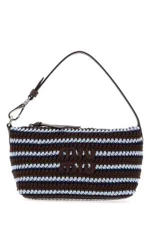 Miu Miu Embroidered Crochet Shoulder Handbag, 18cm X 14cm X 10cm