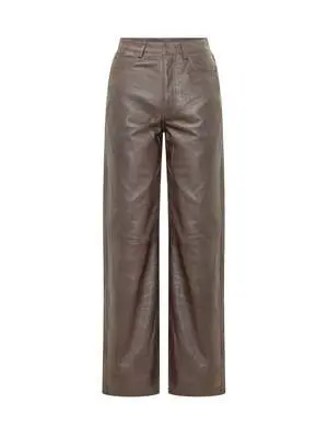 ROTATE BY BIRGER CHRISTENSEN Straight Leather Trousers - Mole'