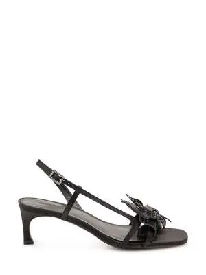 ROTATE BY BIRGER CHRISTENSEN Mid Heel Embellished Floral Sandals