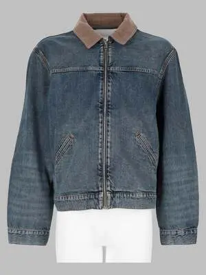 FRAME FRAME Cotton-Lyocell Zip-Up Jacket Denim