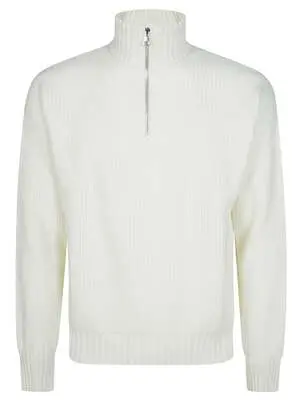 DIANA STUDIO Zip English Rib Knit Polo