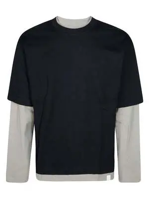 WOC Contrast Sleeve T-shirt - Nero