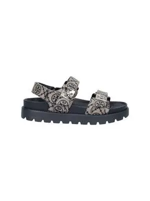 Tory Burch Logo Jacquard Platform Sandals