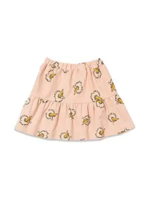 BOBO CHOSES Mini Bird Print Fleece Skirt