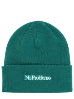 NO PROBLEMO Ribbed Acrylic Beanie - Green