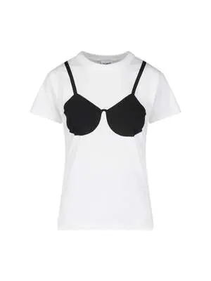 Vaquera Graphic Bra Print T-shirt - White